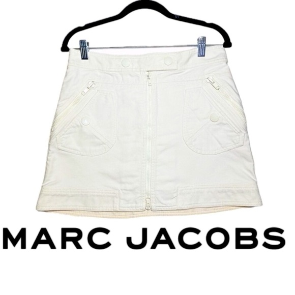 Marc Jacobs | Skirts | Marc Jacobs Y2k Off White Heavy Cotton Full Zip ...